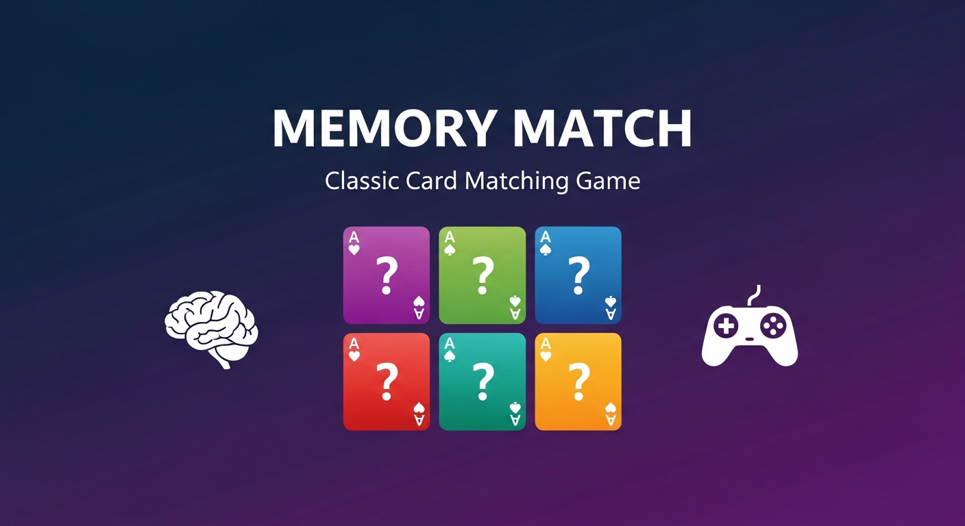 Memory Match – Classic Card Matching Game | Local Multiplayer